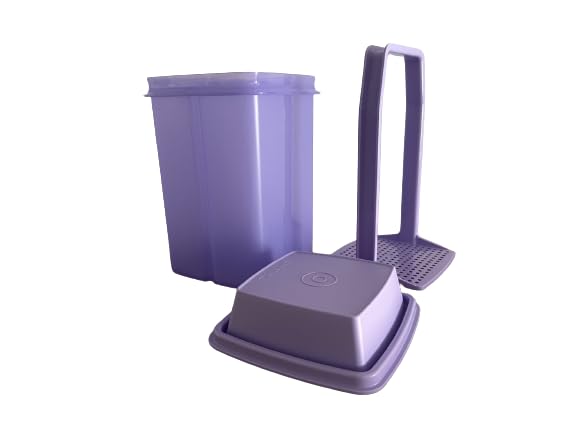 Tupperware Large Square Pick A Deli Pickle Keeper Container 8 Cup / 2L in Lavender