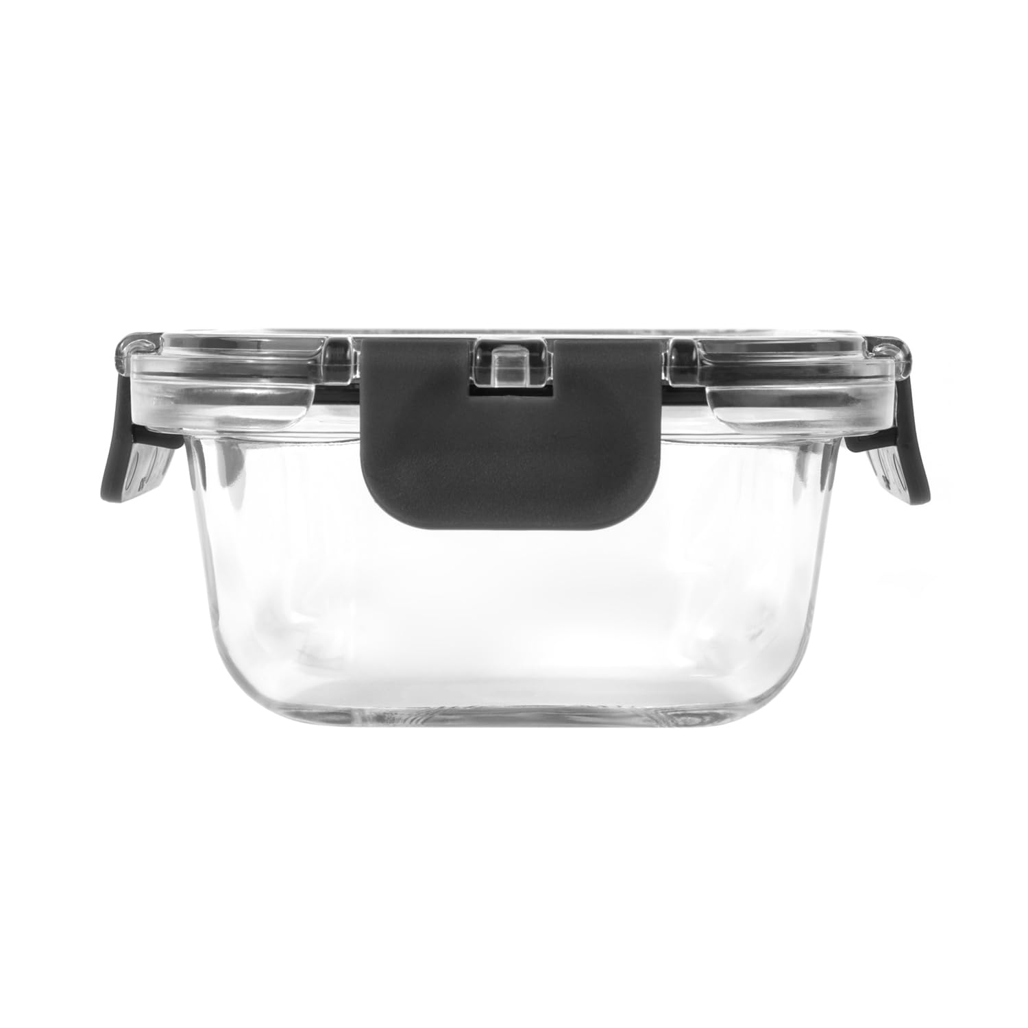 Zyliss Glass Container, Shatterproof Glass, Airtight Food Storage Box with Sealable Lid, Microwave Safe, BPA Free, Freezer Safe, Fridge Storage, Food Container, 6.3in x 4.7in x 2", 12.5oz