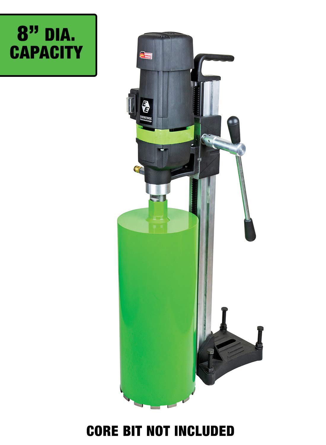 CS Unitec DBE 201 8" Capacity Concrete Core Drill - Wet Diamond Core Drilling Rig - For Concrete, Brick, Block, and Stone - MADE IN GERMANY - 110V