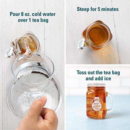 Southern Breeze Cold Brew Sweet Tea Half & Half Iced Tea with Black Tea and Zero Carbs Zero Sugar, 20 Individually Wrapped Tea Bags Southern Sweet Tea Iced Tea Beverage