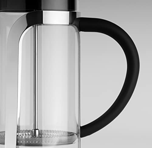 SIXAQUAE French Fress Coffee Maker,Stainless Steel Coffee Press,Durable Coffee Pot With Scale Line,4 Level Filtration System,Heat Resistant Borosilicate Glass,34oz
