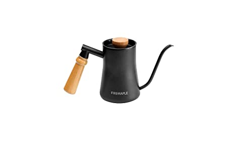 Fire-Maple Orca Pour Over coffee Kettle 12oz- Stainless Steel hand brewing coffee kettle with Beechwood Handle, Coffee Kettle Tea Pot Coffee Pot for home,office, camping, hiking