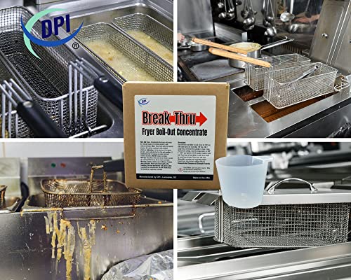 DPI Break-Thru Fryer Boil Out Powder Concentrate, Deep Fryer Cleaner, Removes Grease and Carbon Deposits in Deep Fryers, 26 Cleaning Cycles Per Box,
