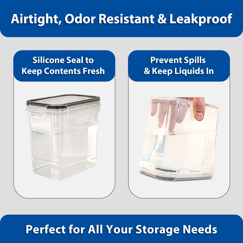 Lifetime Home 30 PACK Airtight Food Storage Containers Set with Lids for Kitchen & Pantry Organization - BPA-Free for Cereal, Pasta, Rice, Vegetables, Fruits & Flour - Markers and Labels Included
