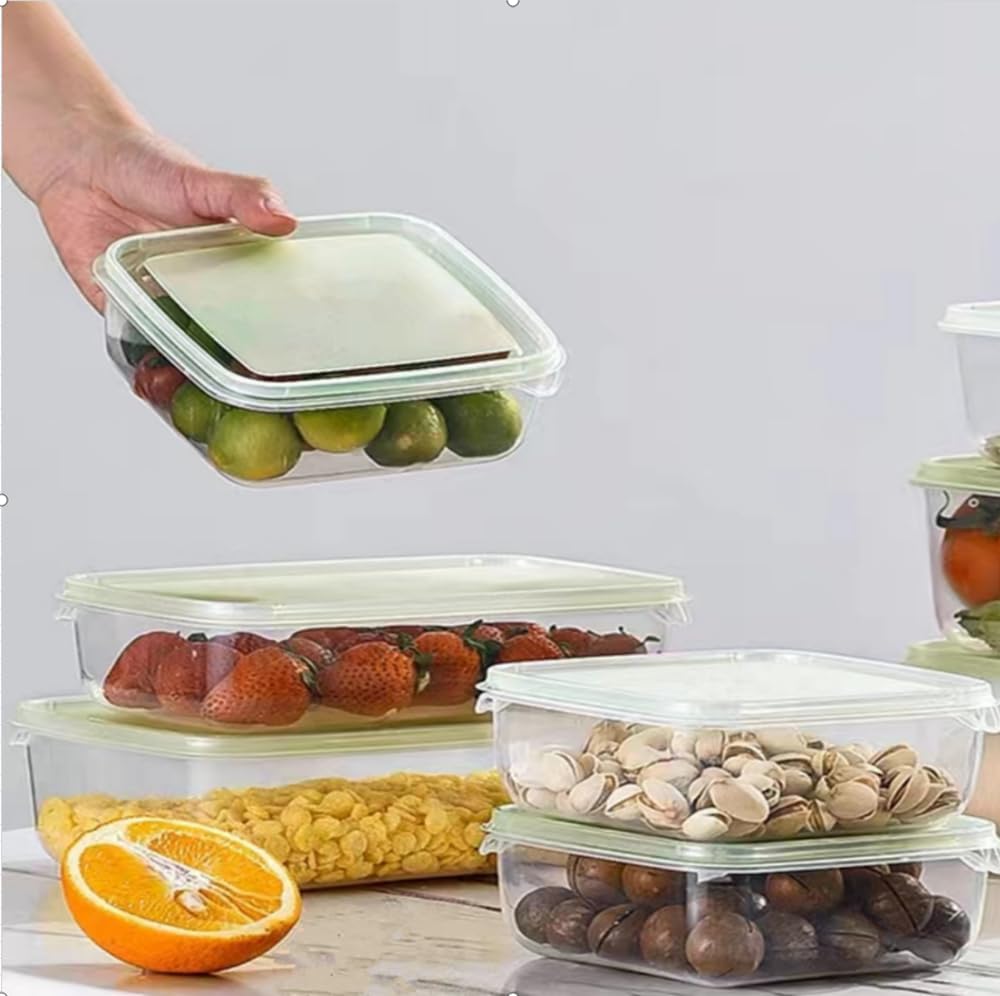 Morixkifu 4Pcs Sliced Cheese Container for Fridge, 650ml Plastic Clear Cheese Box for Fridge, Airtight Cheese Slice Holder, Food Storage Containers with Lids (4Pcs)