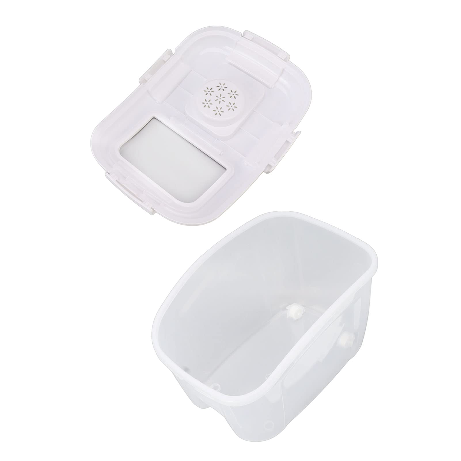 TOPINCN Airtight Rice Storage Container, Bulk Food Container Bin with Measuring Cup, for Rice Flour Cereal Pet Food Storage (5KG)