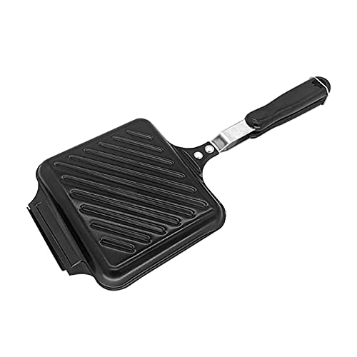 SYCOOVEN Sandwich Maker, Non-stick Grilled Sandwich and Panini Maker Pan with Handle, Double Sided Frying Pan Grilled Cheese Maker Flip Pan for Breakfast Toast Panini Waffle