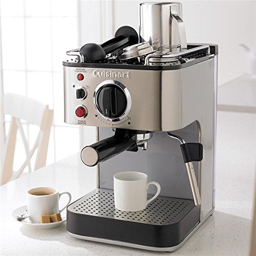 Cuisinart EM-100 1000-Watt 15-Bar Espresso Maker, Stainless Steel (Renewed)