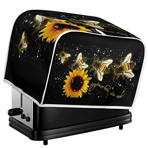 Jiueut Hummingbird and Flower Print Toaster Cover 2 Slice Wide Slot,Kitchen Small Appliance Covers,Small Toaster Microwave Oven Dust Cover,Pink