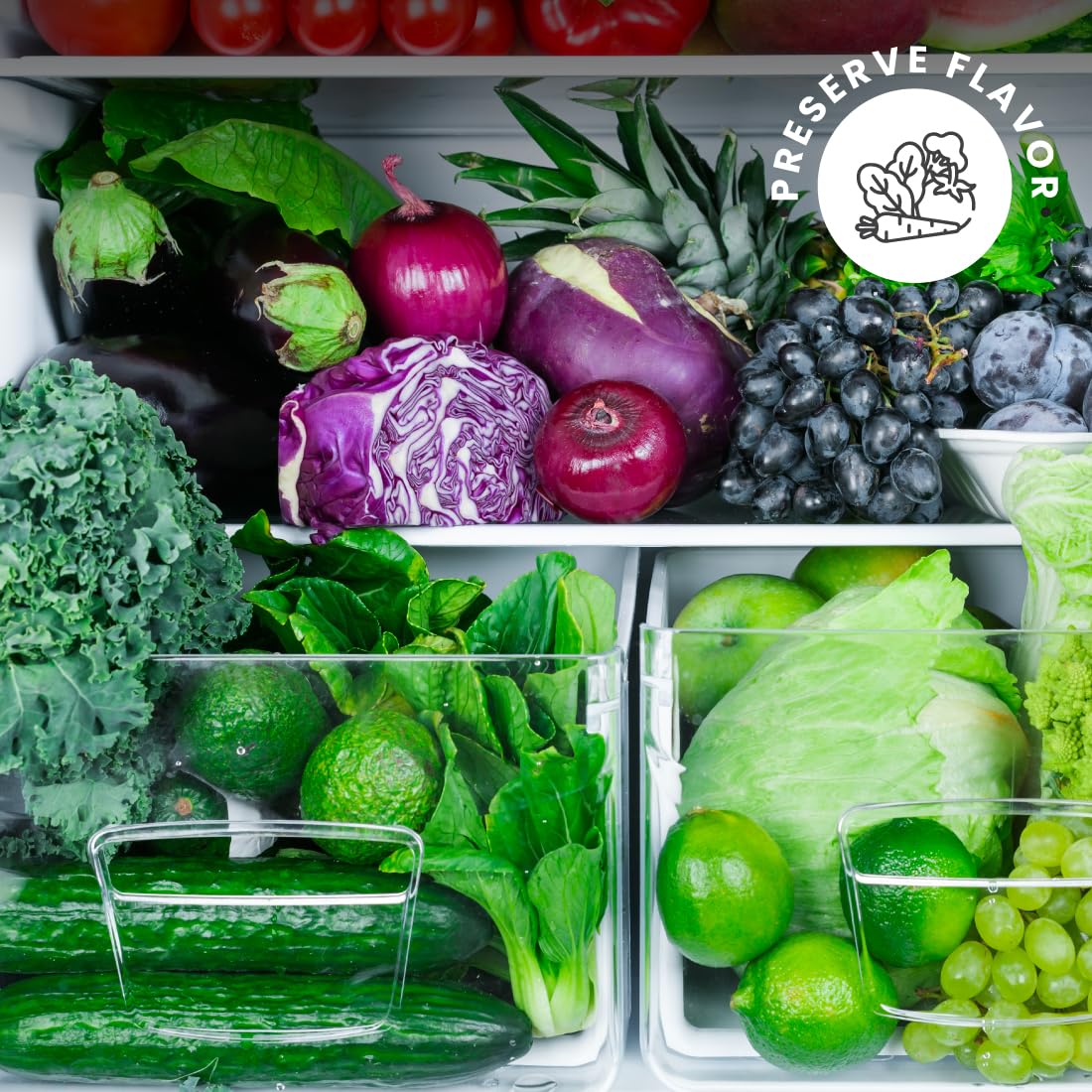 Grand Fusion Fresh Fruits Refrigerator Drawer Liner, Fridge Liners, Keep Your Produce Fresh and Juicy, Easy-to-Clean, Green, Pack of 4