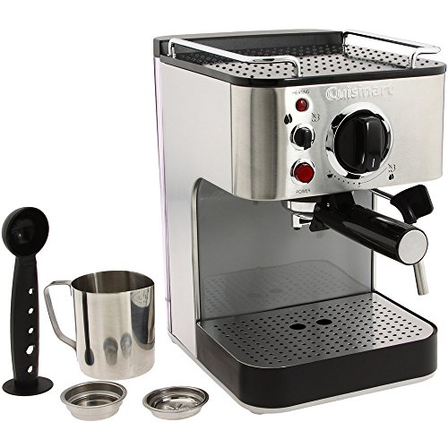 Cuisinart EM-100 1000-Watt 15-Bar Espresso Maker, Stainless Steel (Renewed)