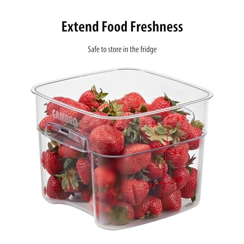 Cambro FreshPro 6Qt Food Storage Container in Clear for Industrial and Kitchen Use, Pantry Organization and Food Freshness