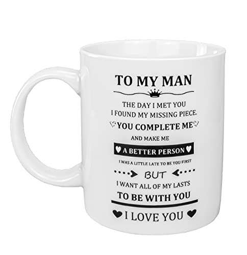 INOGIH Personalized Tea and Coffee-Ceramic-Mug Coffee Tea Cup for Dad/Father/Husband/Boyfriend Funny Cute Love Gift for Valentines Day White Ceramic Novelty Tea Cup