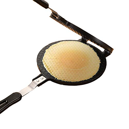 Waffle Maker,Deep Fill Non-Stick Plates Teflon Coating for Easy Clean 7 Slice Unique Waffle Round Baking Pan Bakeware for Snacks Breakfast, Fuel Gas Stoves Only