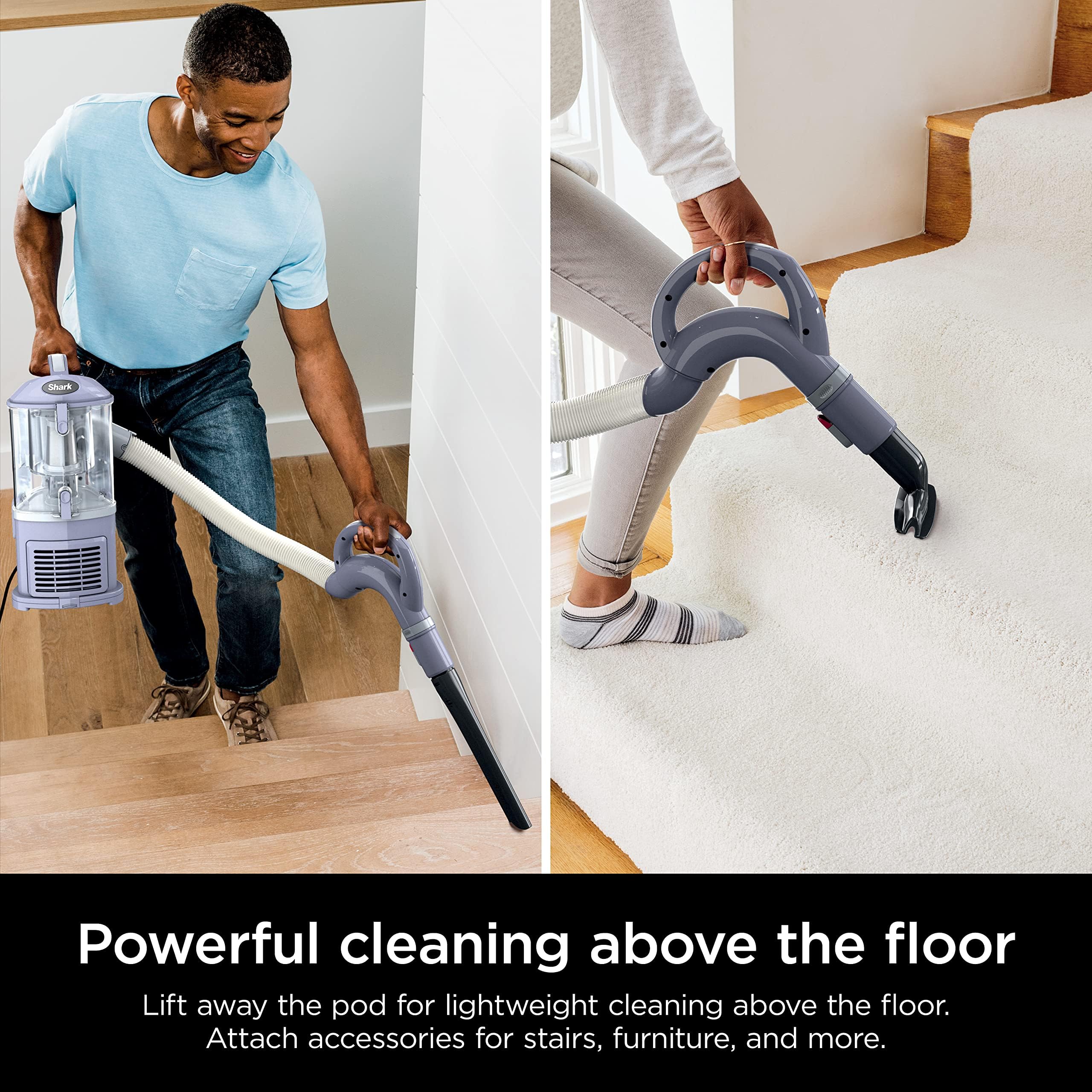 Shark NV352 Navigator Lift Away Upright Vacuum with Wide Upholstery and Crevice Tools, Lavender