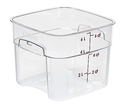 Cambro FreshPro 6Qt Food Storage Container in Clear for Industrial and Kitchen Use, Pantry Organization and Food Freshness