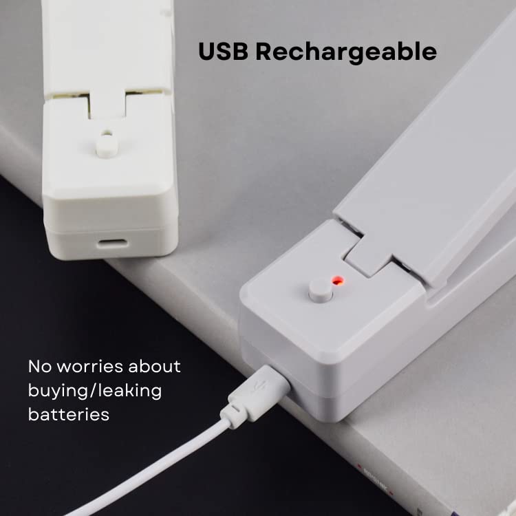 Mini Bag Heat Sealer USB Rechargeable Portable 2-in-1 Sealer and Cutter for Plastic Bags Kitchen Gadget