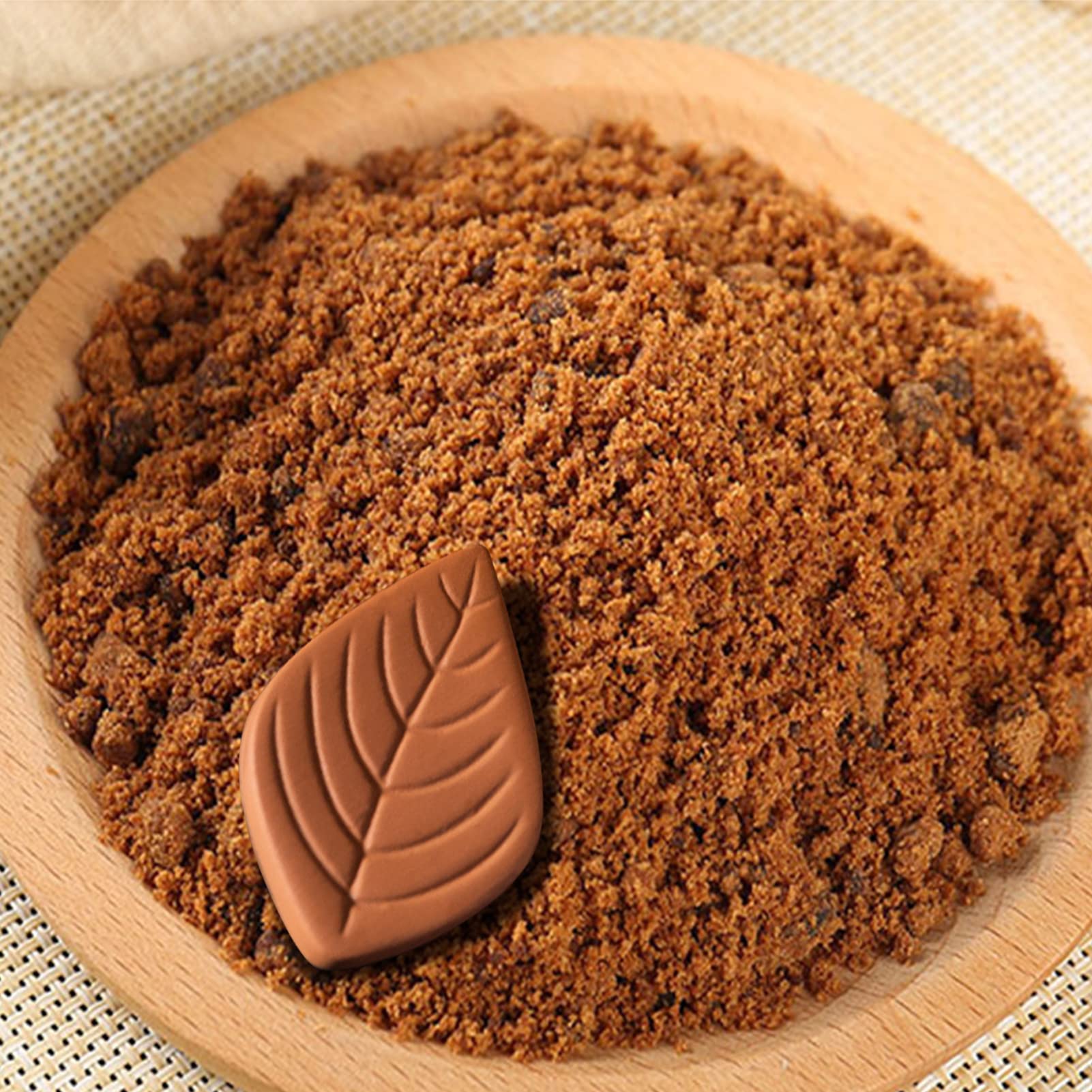 Brown Sugar Keeper Saver, 6pcs Terracotta Sugar Saver Keeps Brown Sugar Soft or Keep Dry Food Storage Containers Leaf Design