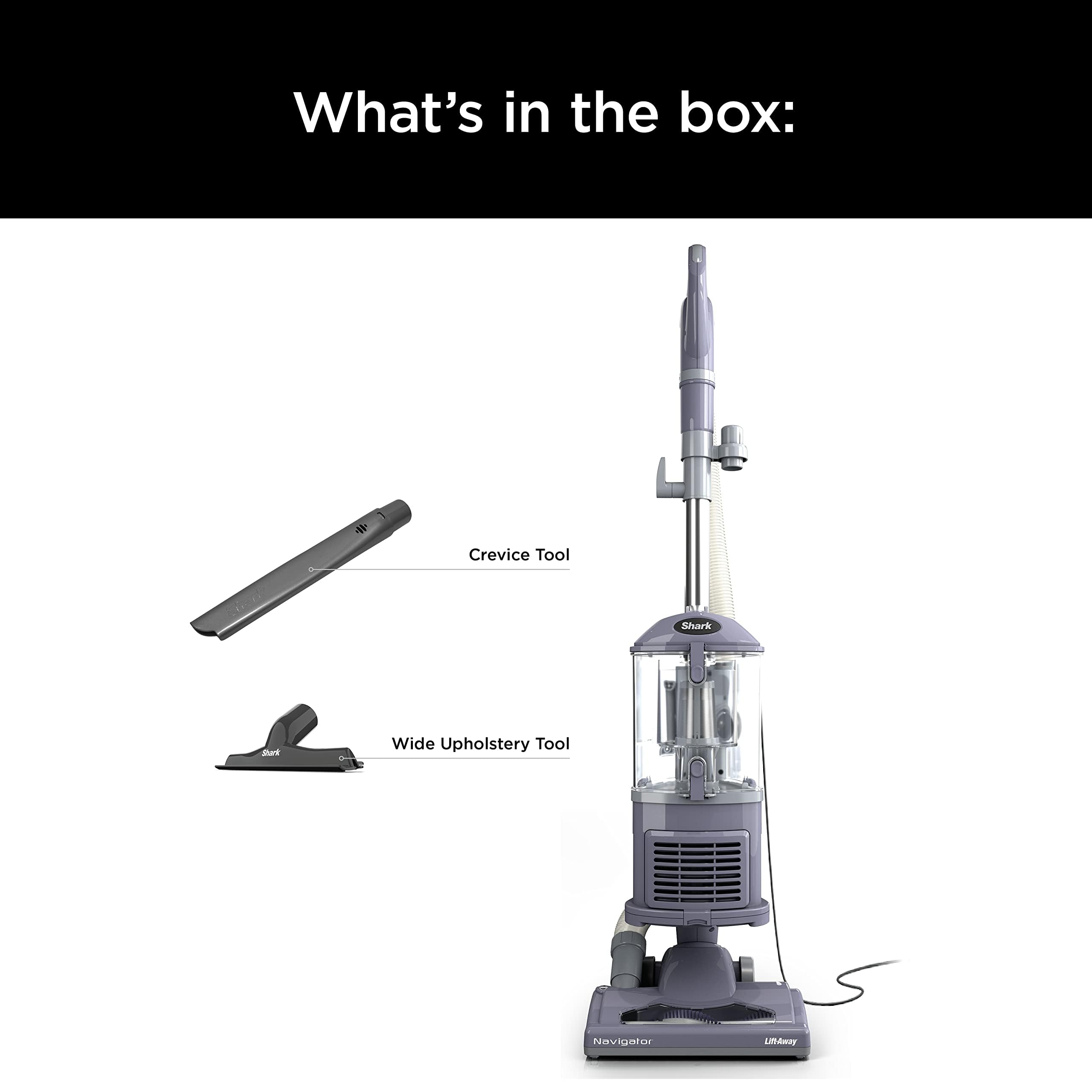 Shark NV352 Navigator Lift Away Upright Vacuum with Wide Upholstery and Crevice Tools, Lavender