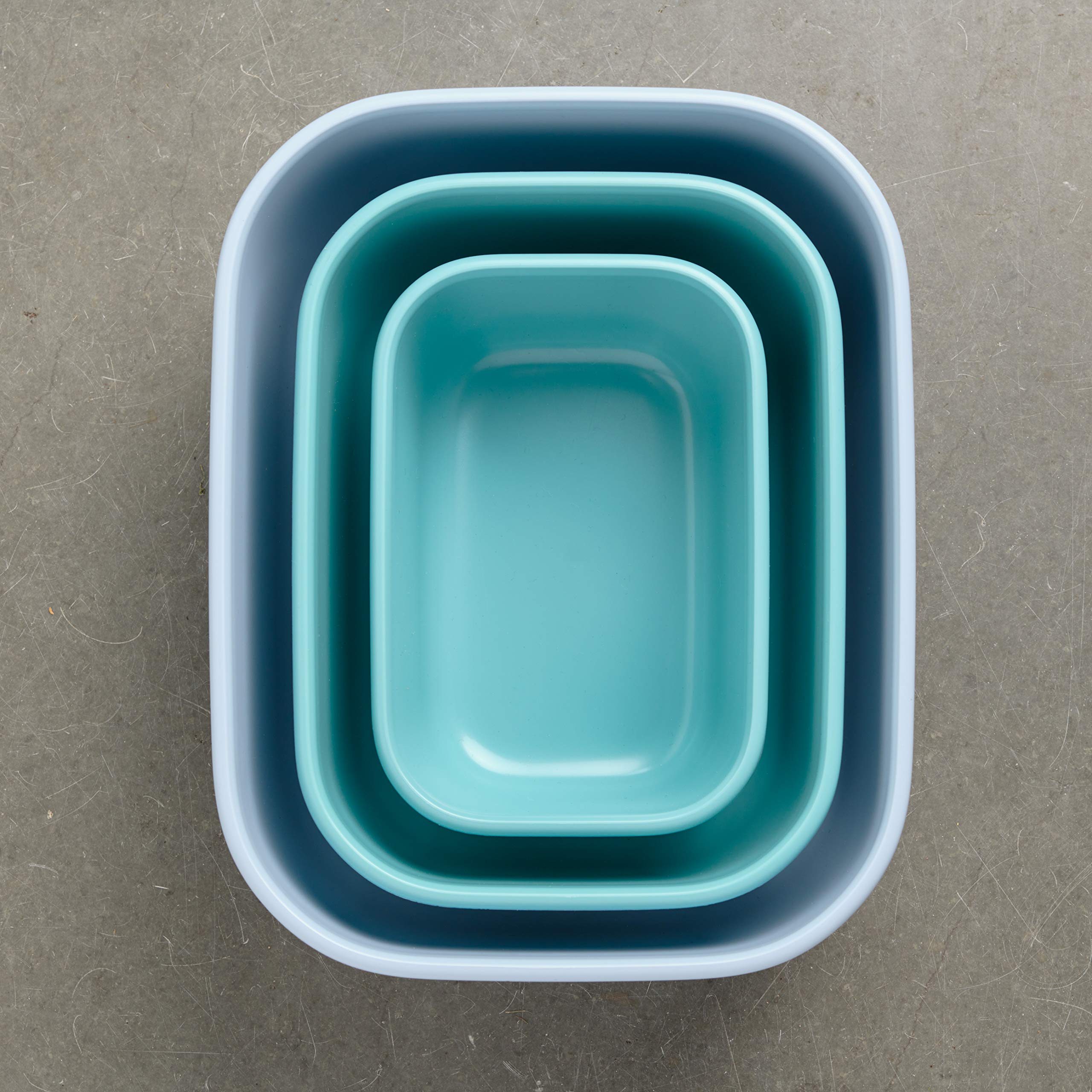 Mepal Cirqula 34oz/1,000ml Circular Rectangular Multi Food Storage & Serving Container with Transparent Lids | Perfect for Food Prep | Microwave & Dishwasher Safe | Vivid Blue | Made in Holland