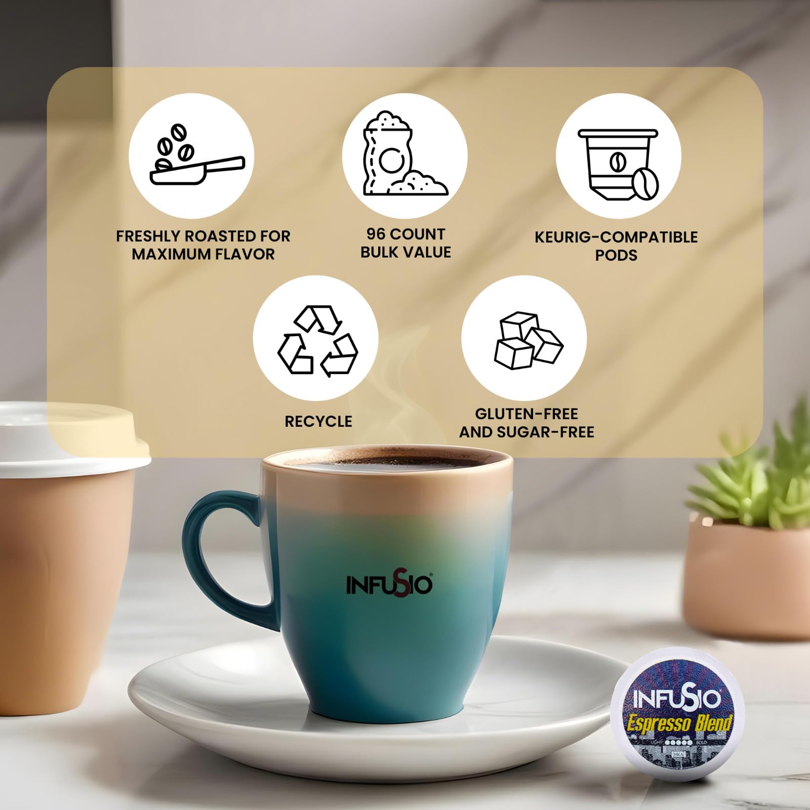 96 Count Variety (12 Amazing Blends), Single serve Coffee Pods for Keurig K Cup Brewers - Premium Roasted Coffee (Variety, 96 Compatible with 2.0)...