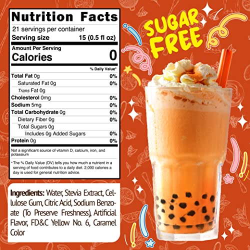 Sugar Free Thai Tea Mix Zero Calories (11.3 Fl Oz) Keto friendly Thai ice tea mix easy to make. Ready to drink mix in minutes. Make 21 cups.