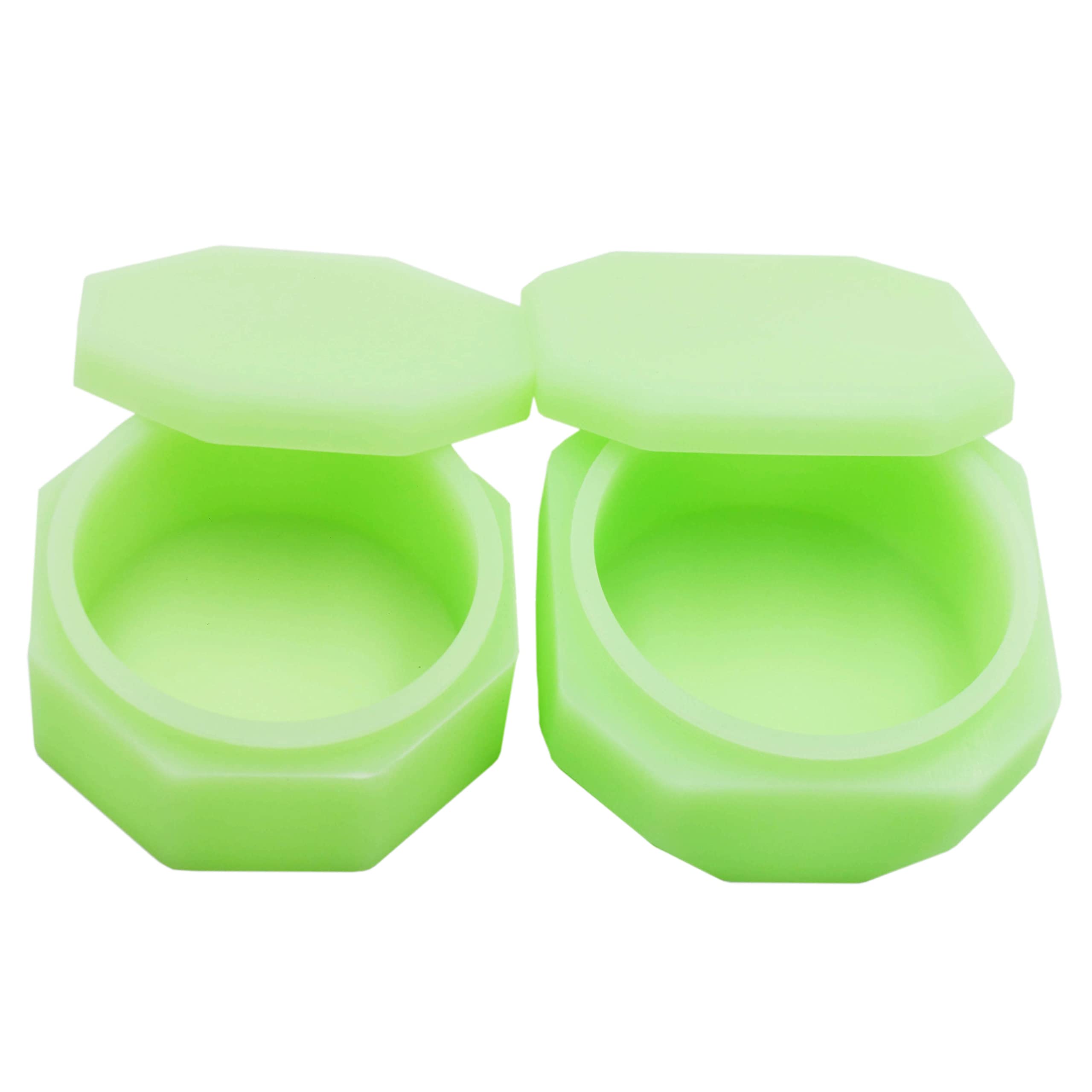 vitakiwi 223ml Large Silicone Wax Concentrate Container Non-stick Food Storage Jar, Glow In The Dark (2)