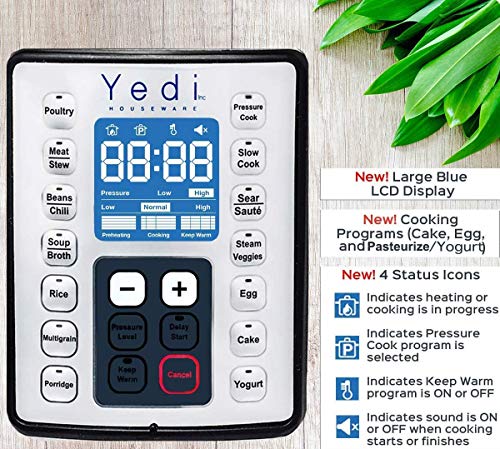 Yedi Tango, 2-in-1 Air Fryer and Pressure Cooker, 6 Quart, with Deluxe Accessory kit