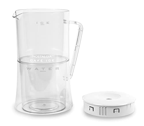 Nostalgia 3-Quart Iced Tea & Coffee Brewing System With Double-Insulated Pitcher, Strength Selector & Infuser Chamber, Also Perfect For Lattes, Lemonade, Flavored Water, White