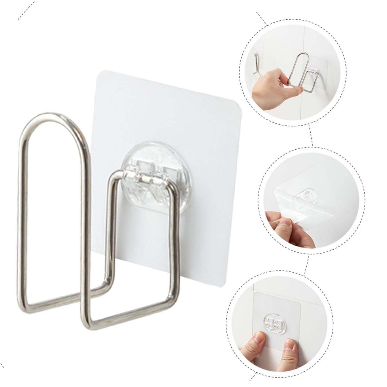 Hemoton 4pcs Wall Mounted Pot Lids Holder Wall Door Mounted Pan Lid Cover Hanger Rack Kitchen Utensil Cutting Board Organizer for Home and Kitchen Use