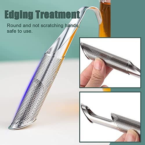 2PCS Tea Infuser for Loose Tea, 304 Stainless Steel Tea Strainer, Loose Leaf Tea Filter, Tea Diffuser, Long-handle Tea Steeper for Steep Tea, Loose Tea, Coffee, Rose, Spices