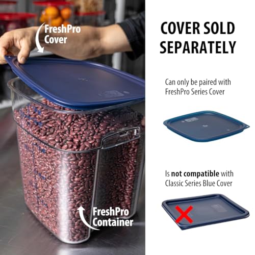 Cambro FreshPro 18Qt Food Storage Container in Clear for Industrial and Kitchen Use, Pantry Organization and Ingredient Freshness