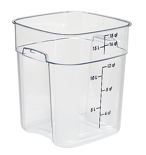 Cambro FreshPro 18Qt Food Storage Container in Clear for Industrial and Kitchen Use, Pantry Organization and Ingredient Freshness