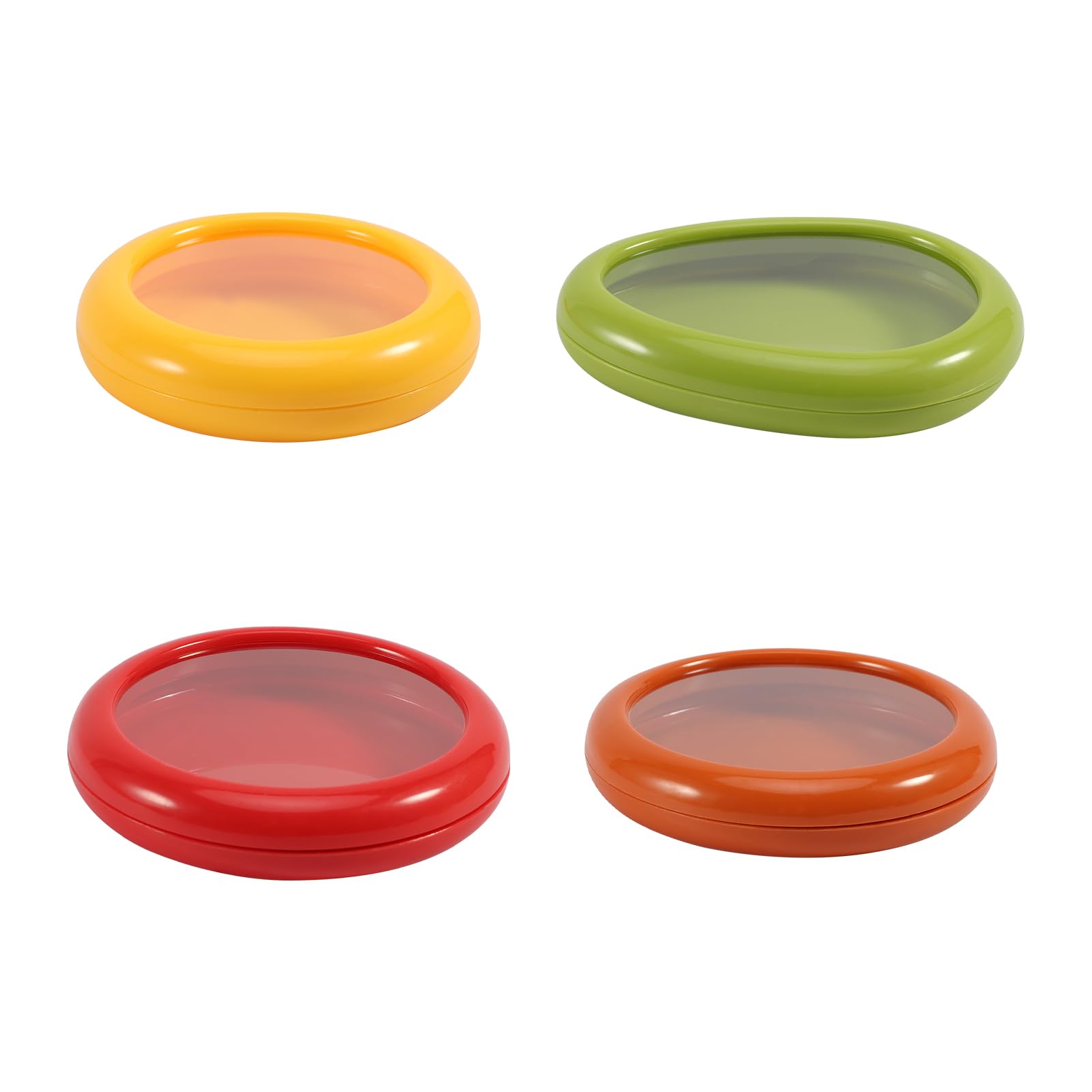 4pcs Fruit and Vegetable Storage Containers for Fridge, Avocado Saver and Tomato Holder Reusable Storage Containers, Onion Fresh Stretch Pod, Reusable Food Storage Box(as shown)