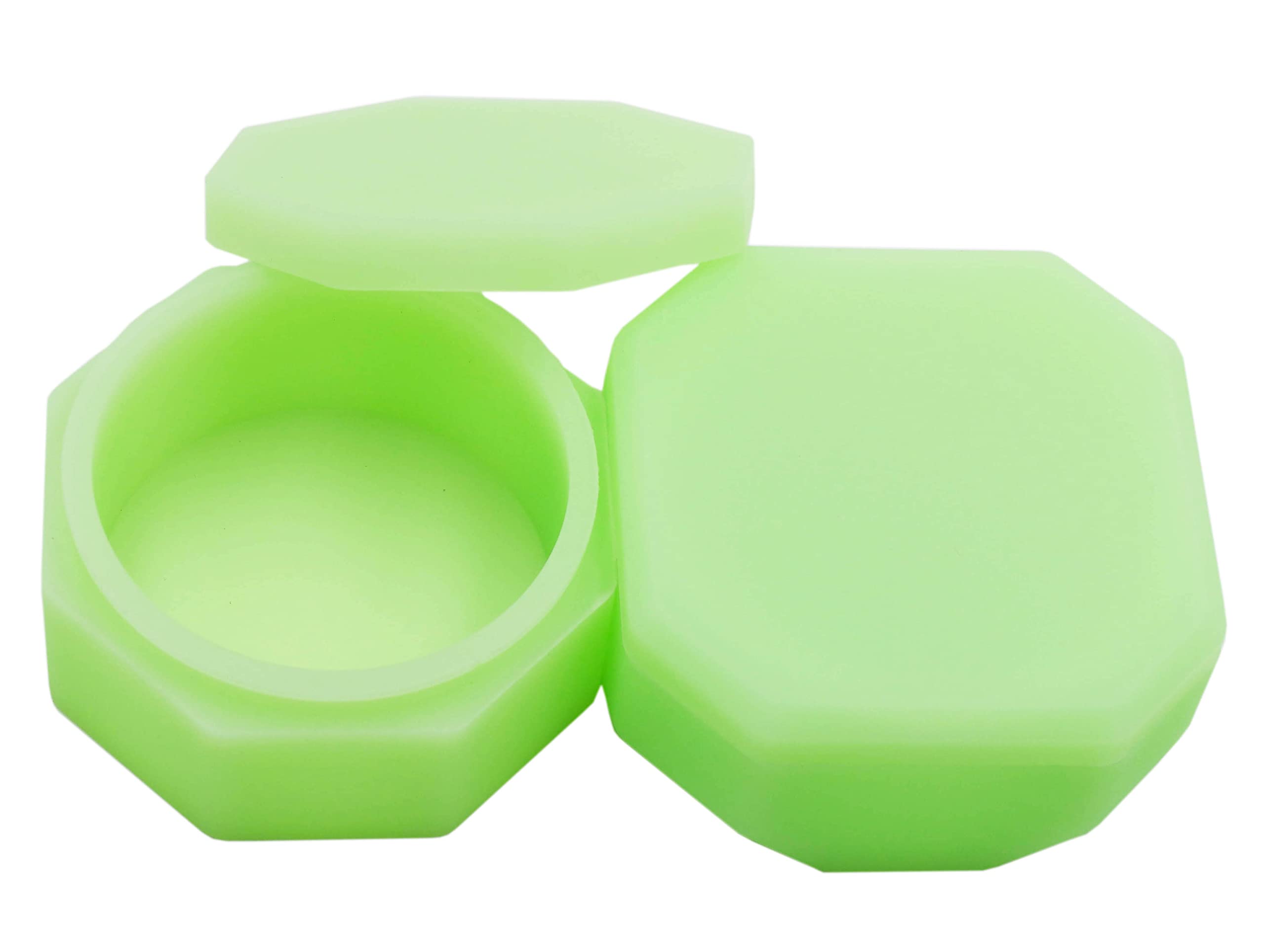 vitakiwi 223ml Large Silicone Wax Concentrate Container Non-stick Food Storage Jar, Glow In The Dark (2)