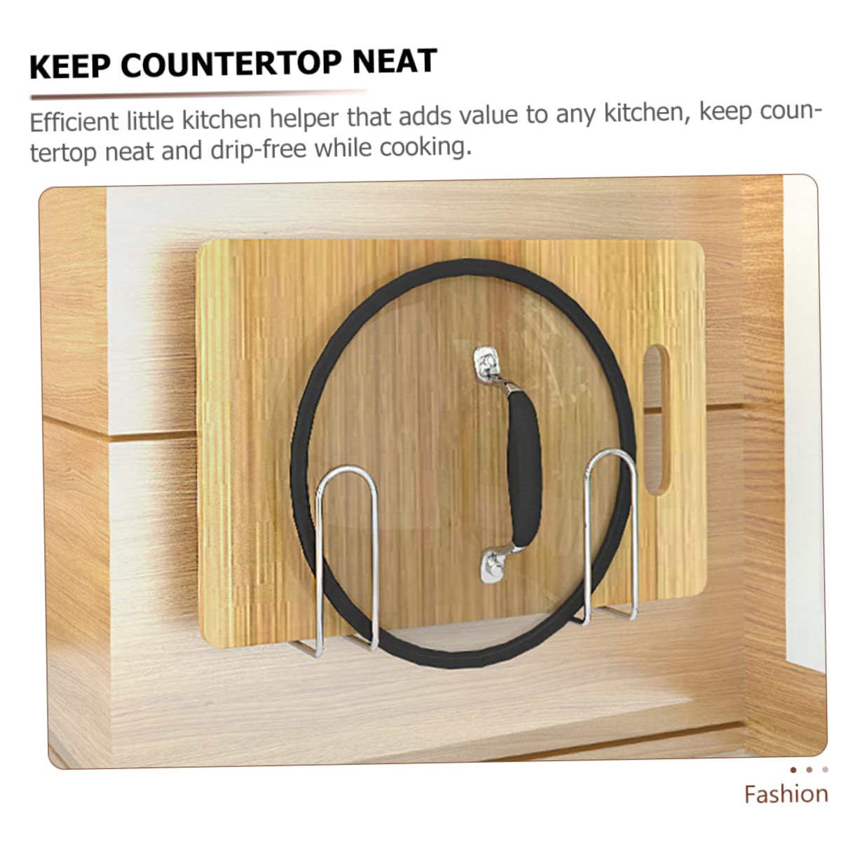 Hemoton 4pcs Wall Mounted Pot Lids Holder Wall Door Mounted Pan Lid Cover Hanger Rack Kitchen Utensil Cutting Board Organizer for Home and Kitchen Use