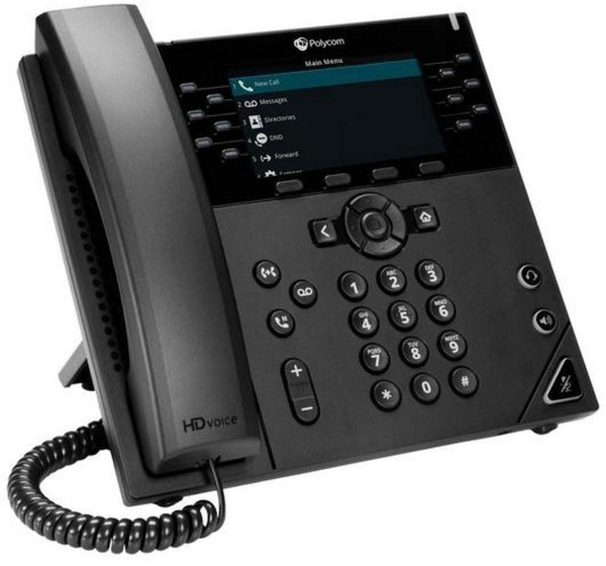 Poly - VVX 450 Business IP Phone (Polycom) - 12-Line, Color IP Desk Phone with Handset - POE - 4.3" Color LCD Display