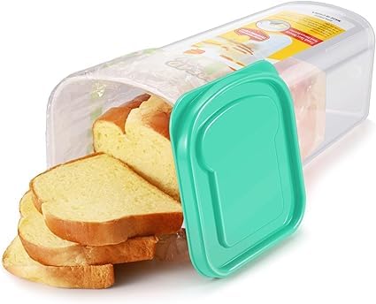 Andwarmth Bread Storage-Bread Container-Bread Keeper-Bread Dispenser-Airtight Bread Box-Bread Saver-Bread Boxes for Kitchen Counter-Green 2