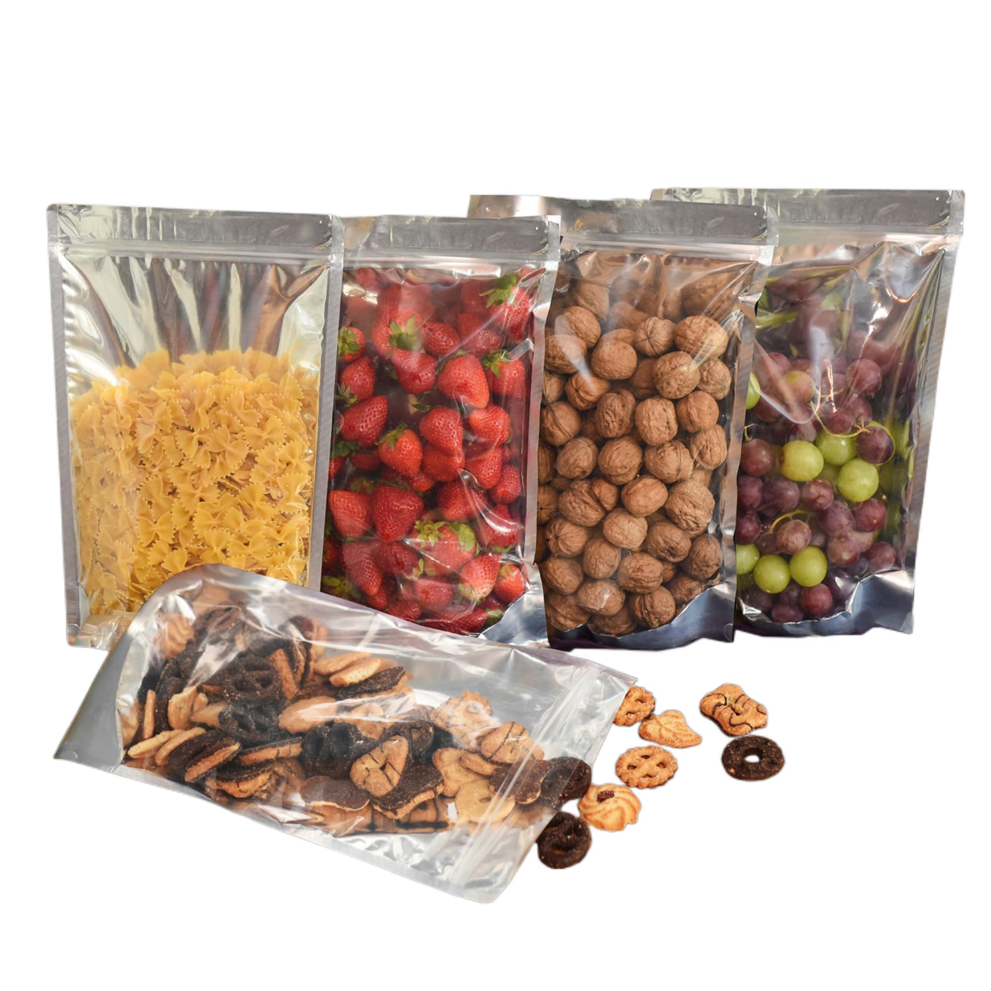 SARKA 30 Food Storage 1 Gallon Mylar Bags- Long Term and Extra Thick Baggies- Resealable Food, Jewelry, Accessories Bags- 14"L x 10"W x 2"H