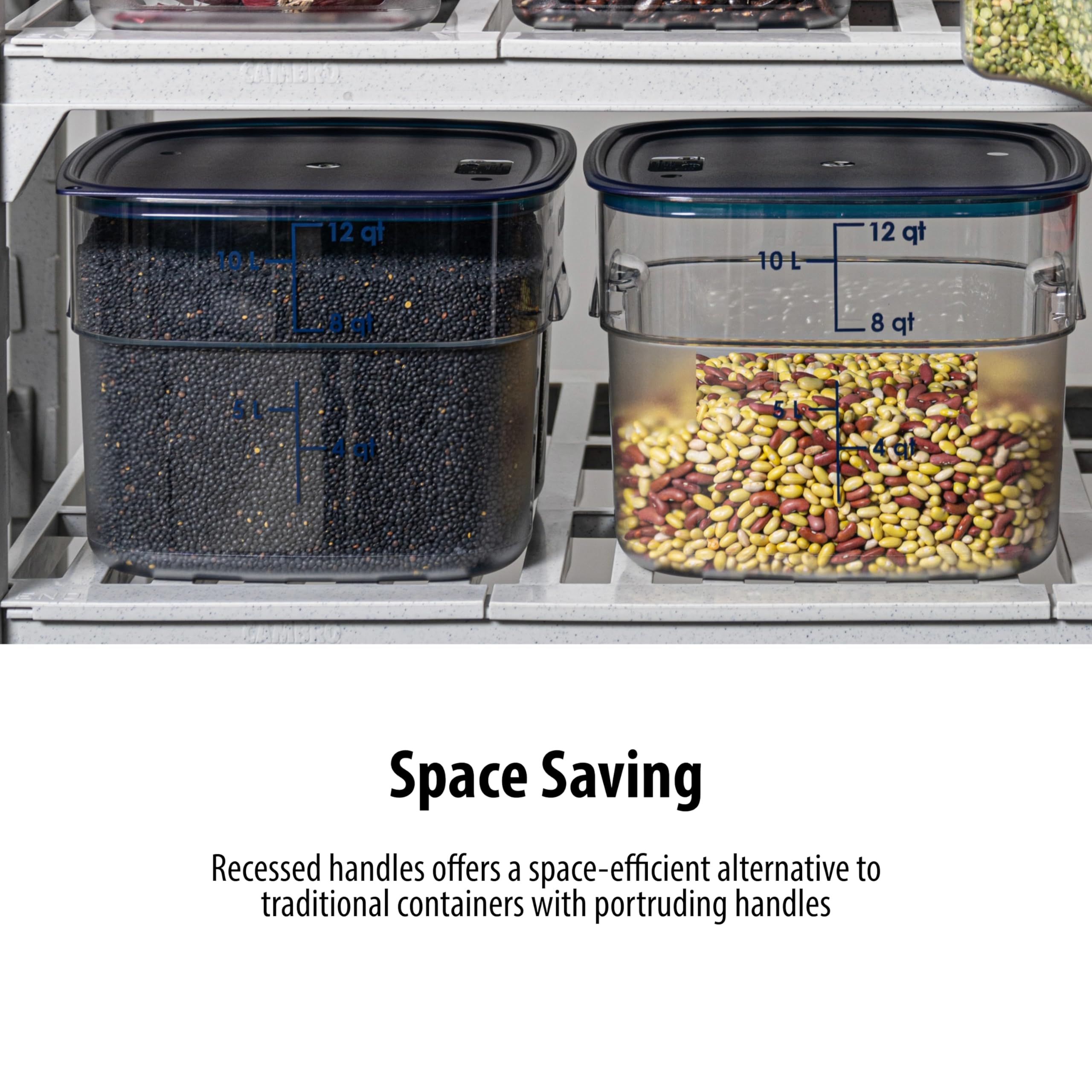 Cambro FreshPro 22Qt Food Storage Container in Clear for Industrial and Kitchen Use, Pantry Organization and Ingredient Freshness