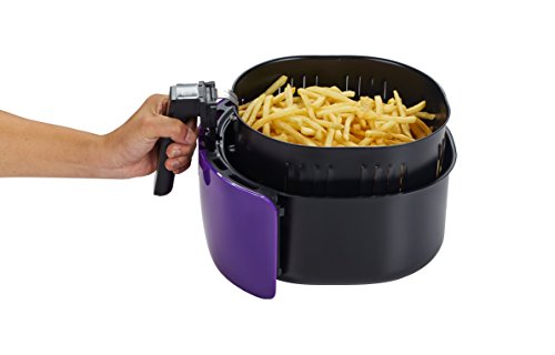 GoWISE USA 5.8-Quarts 8-in-1 Air Fryer XL with 1-Pack Parchment Paper (Plum)