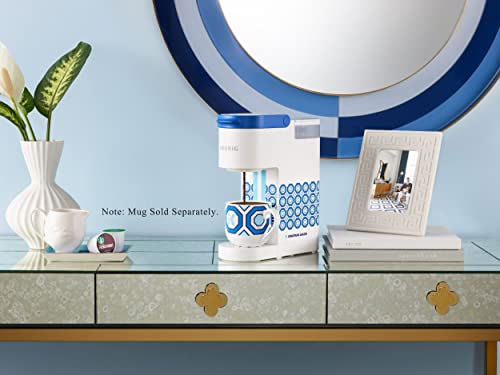 Keurig Limited Edition Jonathan Adler K-Mini Single Serve K-Cup Pod Coffee Maker, White - Removable Drip Tray, Less than 5" wide, Brew any cup size between 6-12oz - BROAG Random Color Water Bottle