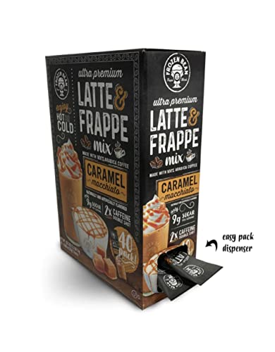 Frozen Bean Ultra-Premium Caramel Macchiato (Lightened) Latte & Frappe (40 Pack)