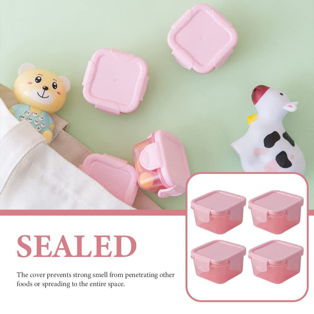Kichvoe 4pcs Boxes Packing Crisper Mini Meal Prep Sealed Container Freezer Containers for Food Vegetables Container Food Storage Containers Fruit Storage Containers for Fridge Pp