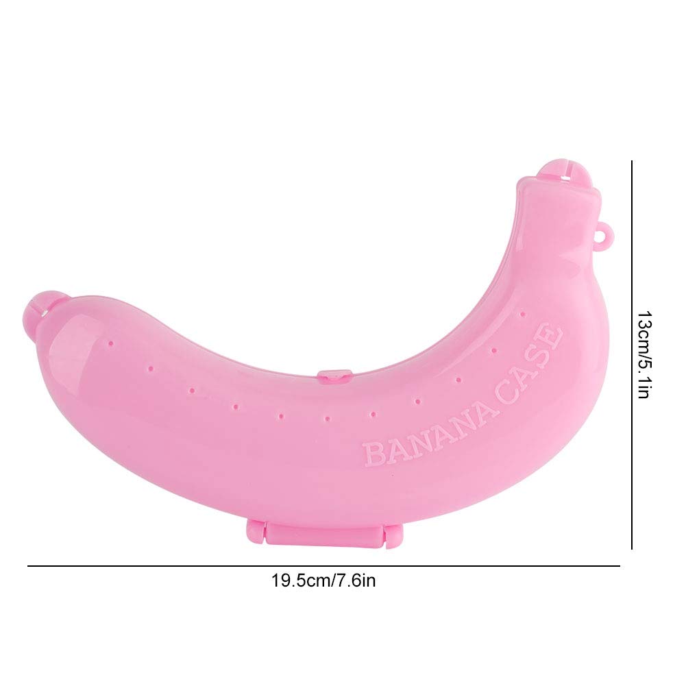 Tnfeeon Banana Keeper, Outdoor Travel Case Banana Protector Cute Carrier Storage Box Plastic Banana Protector Box Banana Case for Lunch Box Storage Covers for Fruits Freshness ()
