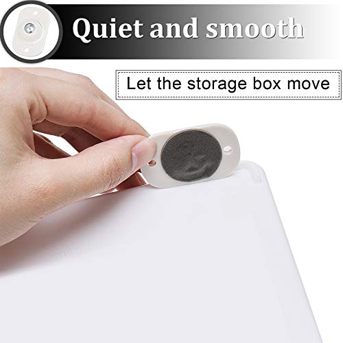 Self Adhesive Caster Wheels Mini Swivel Wheels Stainless Steel Paste Universal Wheel 360 Degree Rotation Sticky Pulley for Bins Bottom Storage Box Furniture Trash Can (8 Pieces,White)