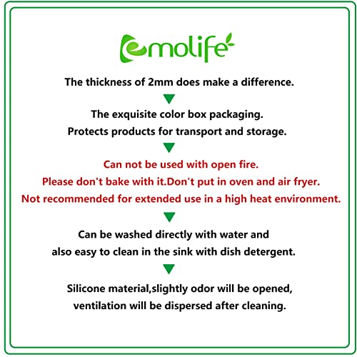 emolife Multipurpose Silicone Counter Mat, Extra Large Silicone Mat for Kitchen Appliance Site on, Countertop Protector, Heat Resistant, Non-Slip, Thick 2mm, 23.6 by 15.7 Inch