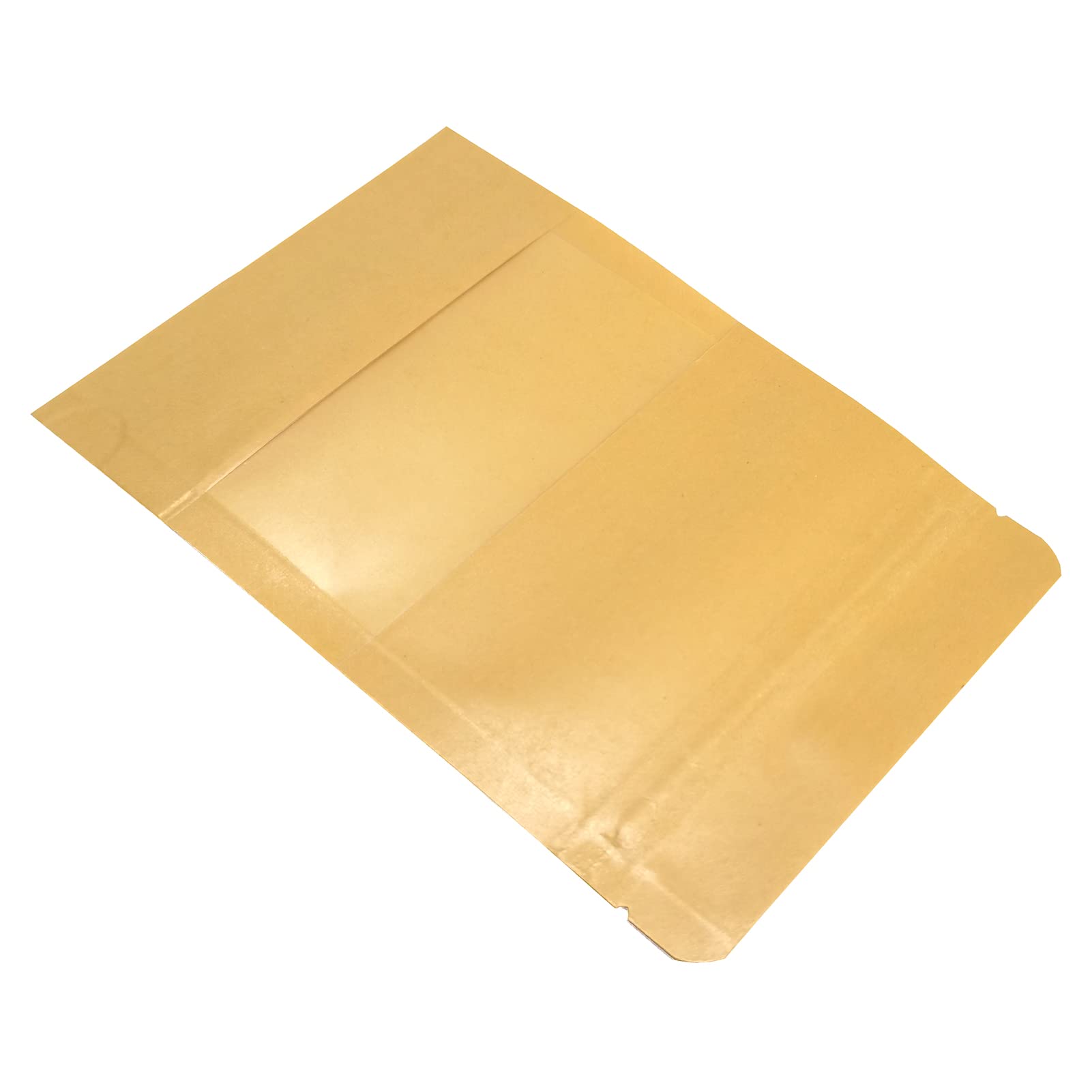 50 Pcs Kraft Zip Lock Pouches Stand Up Bags with Window Reusable Food Storage Bag for Home or Business Packaging Products (5.5×7.9in)