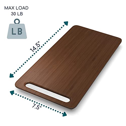 Ibyx Elegant Sliding Tray for Your Coffee Maker & Heavy Kitchen Appliances - Sturdy, Slides Easily from Under The Cabinet (Brown, 7.5βW x 14.5βD)