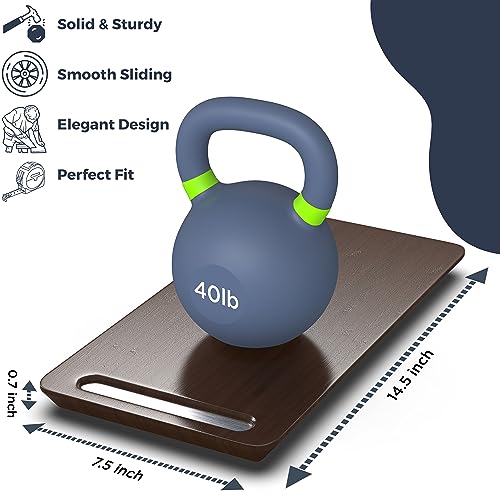 Ibyx Elegant Sliding Tray for Your Coffee Maker & Heavy Kitchen Appliances - Sturdy, Slides Easily from Under The Cabinet (Brown, 7.5βW x 14.5βD)